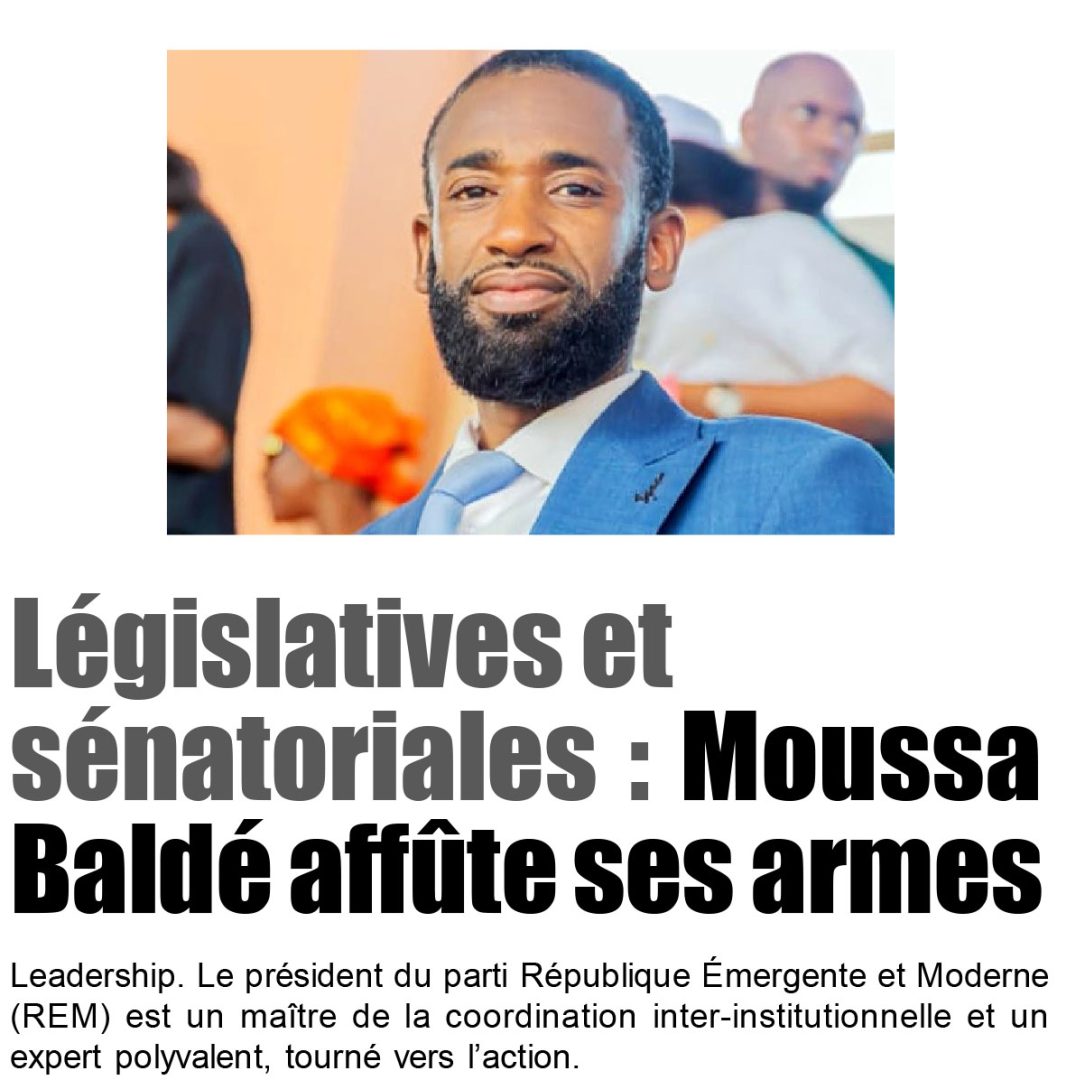 Législatives et sénatoriales : le jeune leader Moussa Baldé affûte ses ...